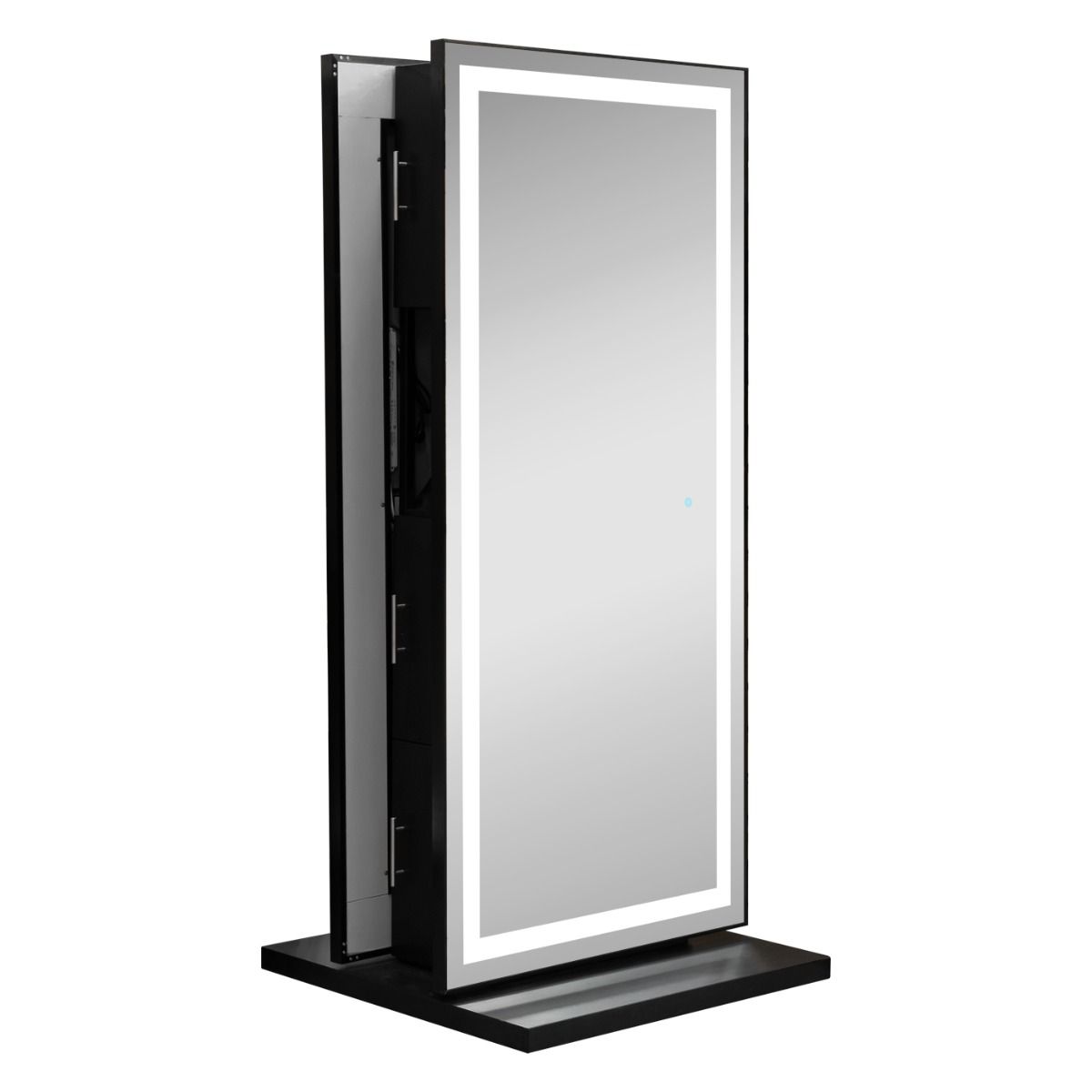 Deco Luminous Double Sided LED Styling Station with Base - Black