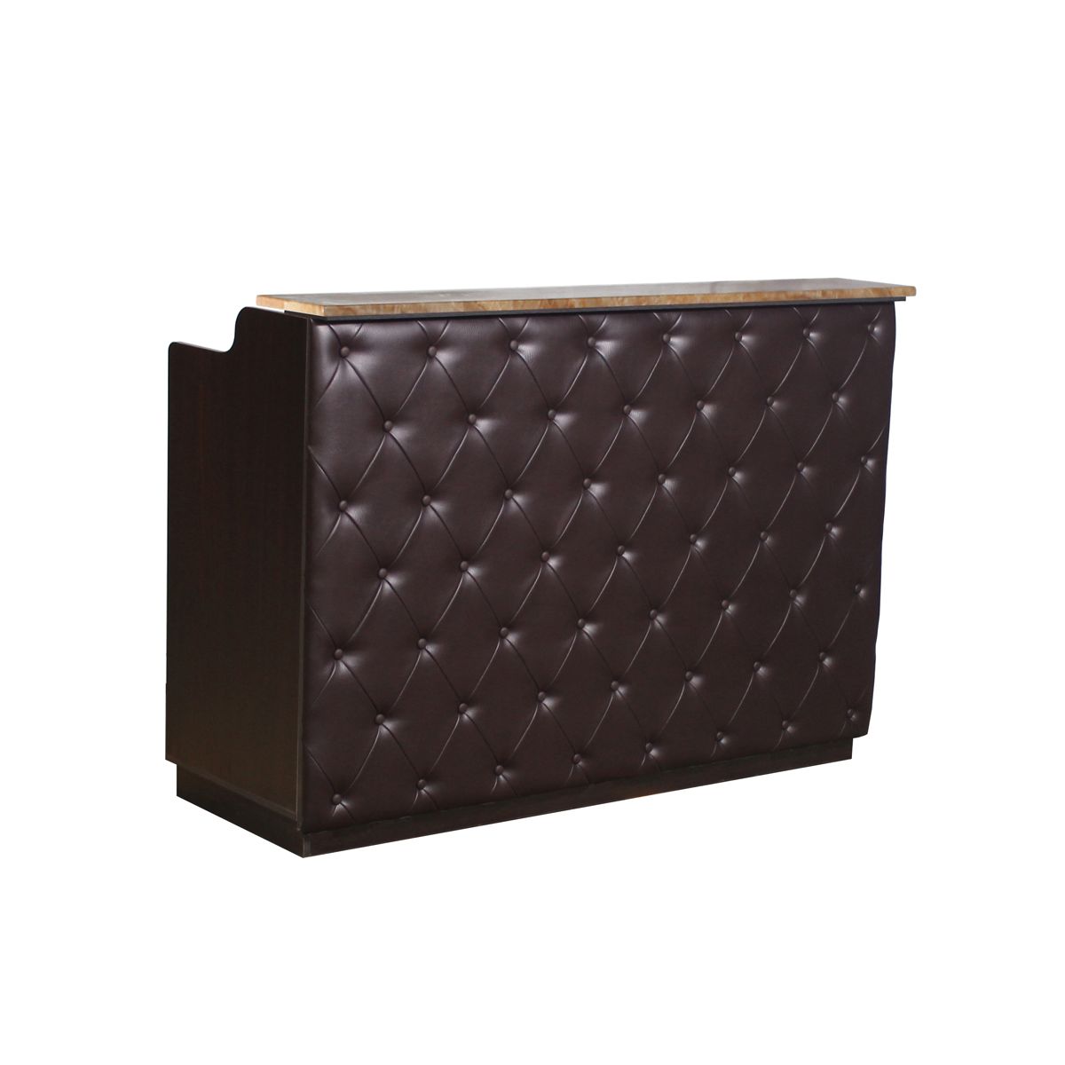 Deco Elizabeth Reception Desk 60" - Dark Cherry/Mocha