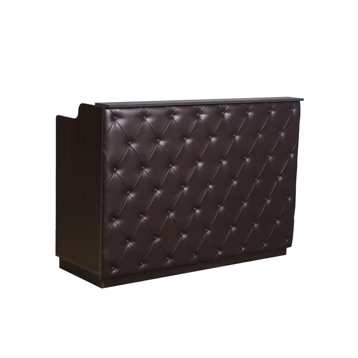 Deco Elizabeth Reception Desk 60" - Dark Cherry/Mocha