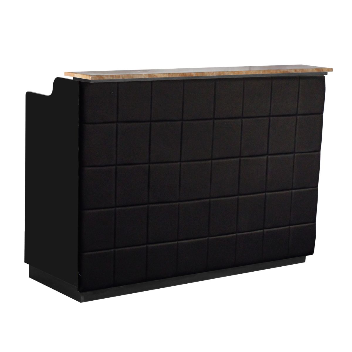 Deco Fab Reception Desk 60" - Black/Black