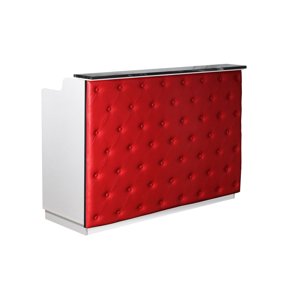 Deco Elizabeth Reception Desk 60" - White/Red