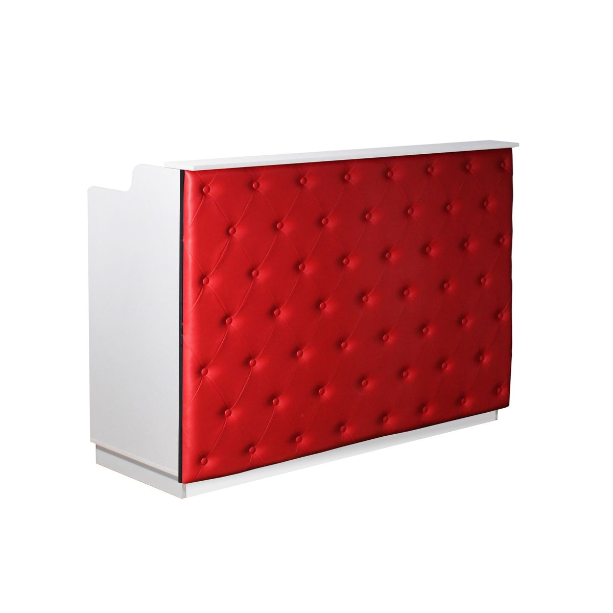 Deco Elizabeth Reception Desk 60" - White/Red